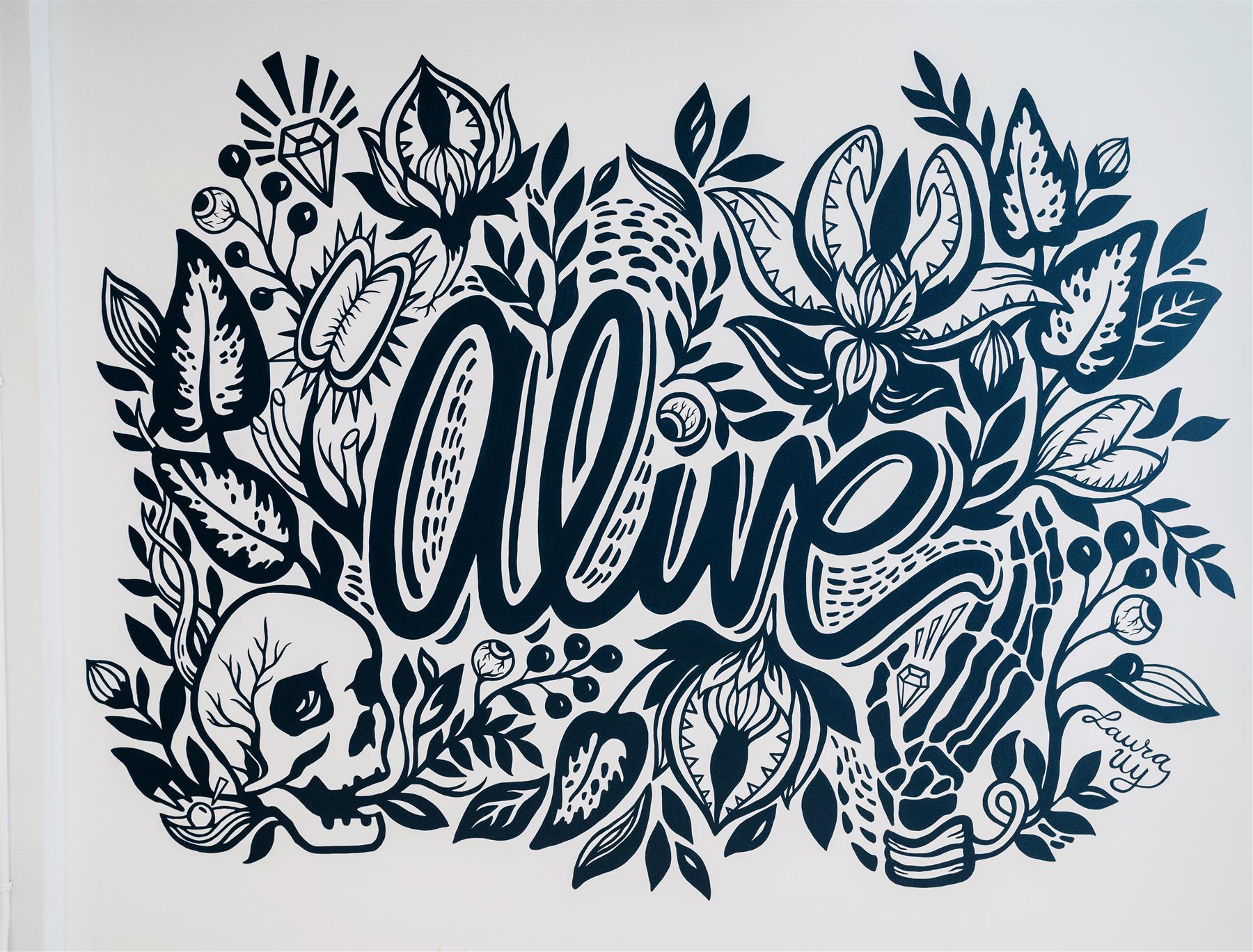 Alive Mural - Laura Kwok Illustrations